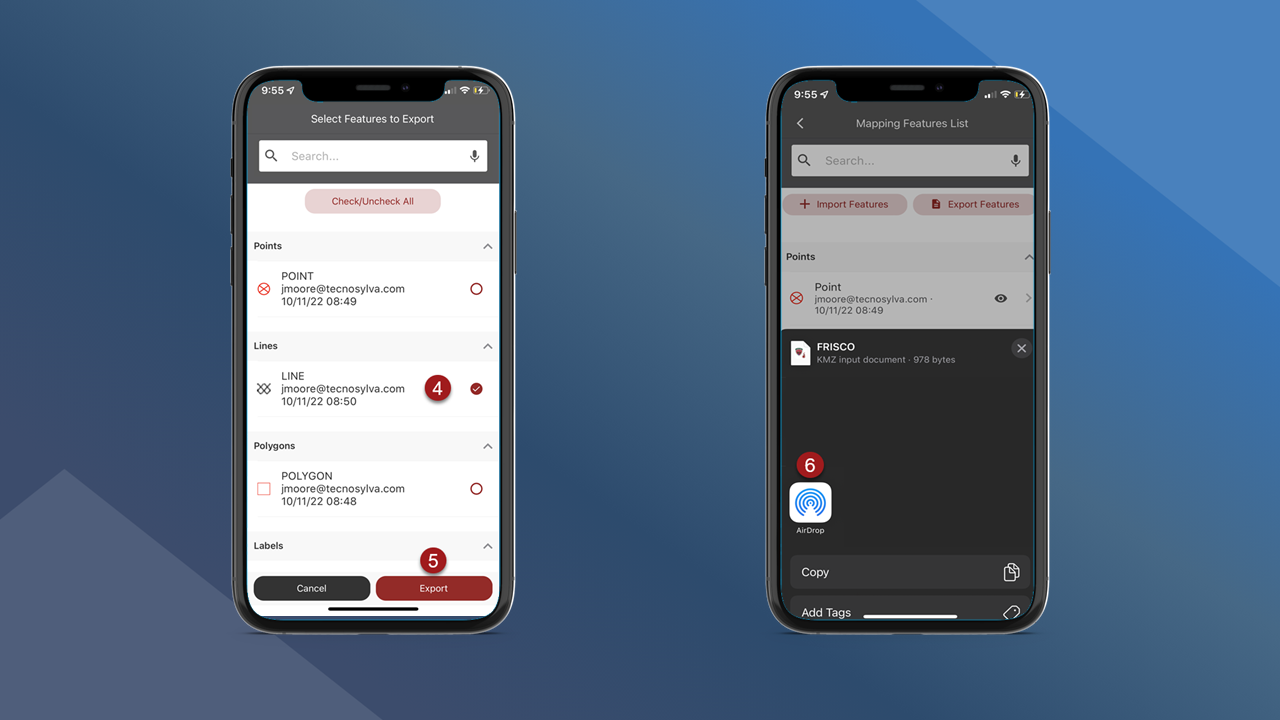 Bluetooth Sharing/AirDrop Mapping Features